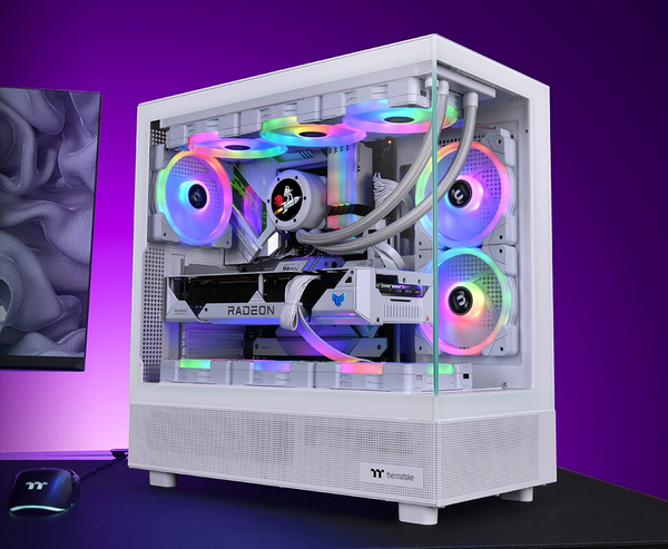 Thermaltake View 270 TG Tempered Glass ARGB Mid Tower Case - White - CA-1Y7-00M6WN-00 | Mwave