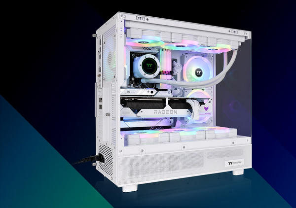 Thermaltake View 270 TG Tempered Glass ARGB Mid Tower Case - White - CA ...