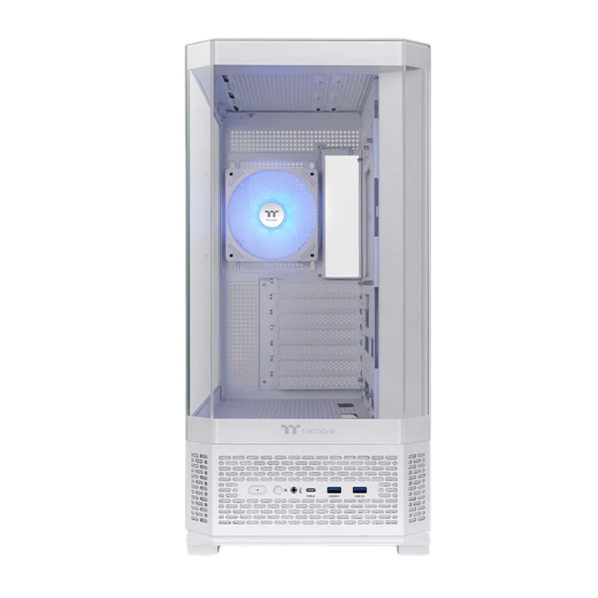 Thermaltake View 370 Tempered Glass ARGB Mid Tower Case - Snow - CA-11N ...