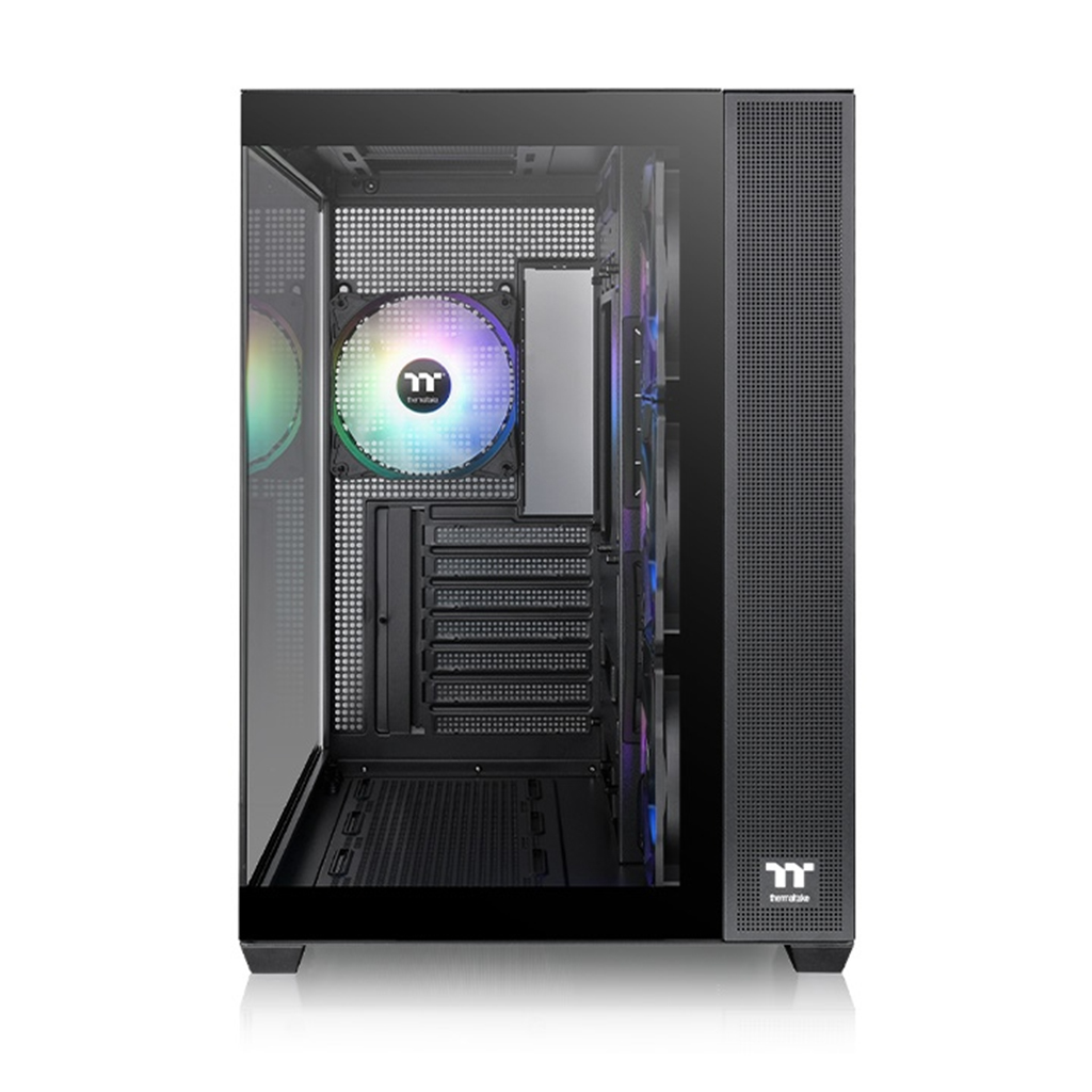 Thermaltake View 380 Tempered Glass ARGB Mid Tower Case Black Edition ...