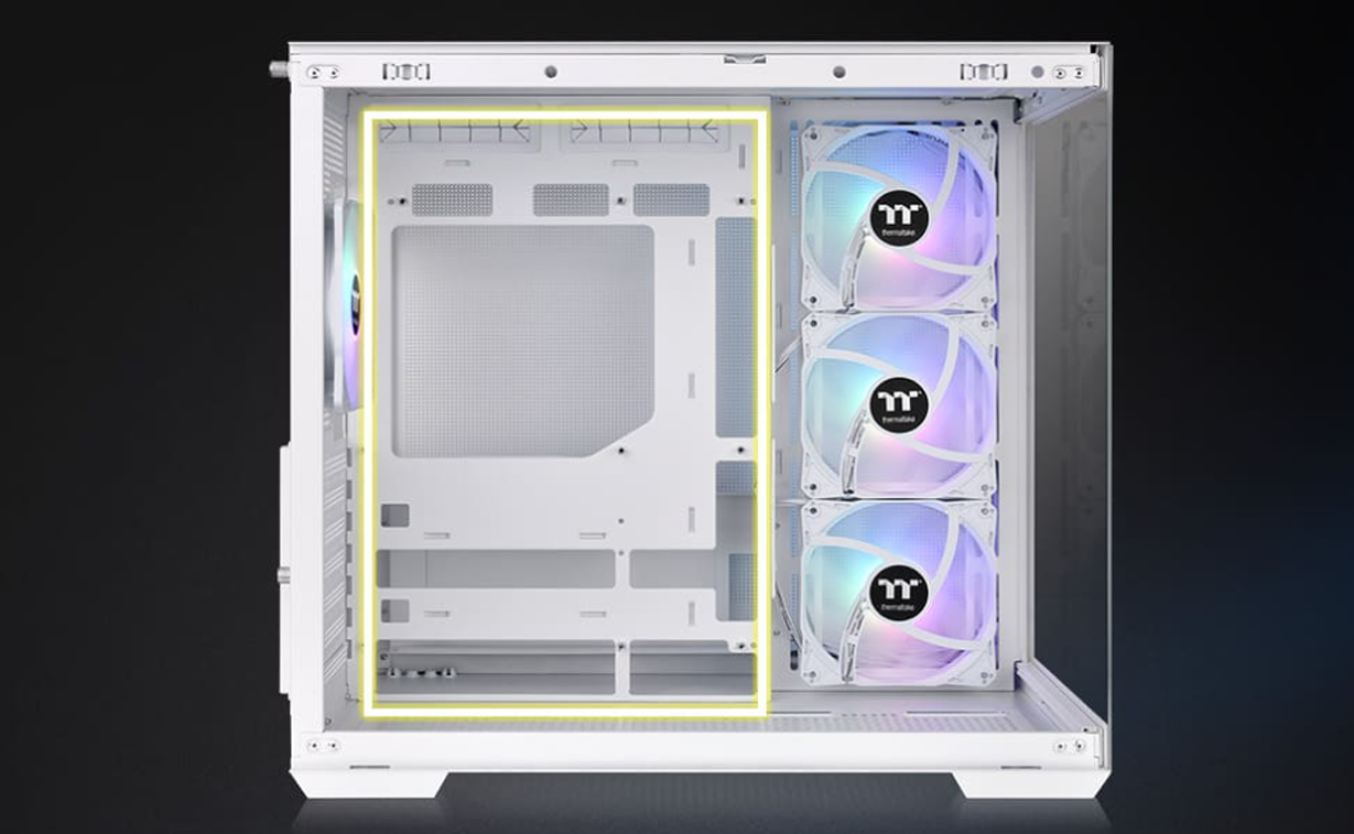 Thermaltake View 380 Tempered Glass ARGB Mid Tower Case Snow White ...