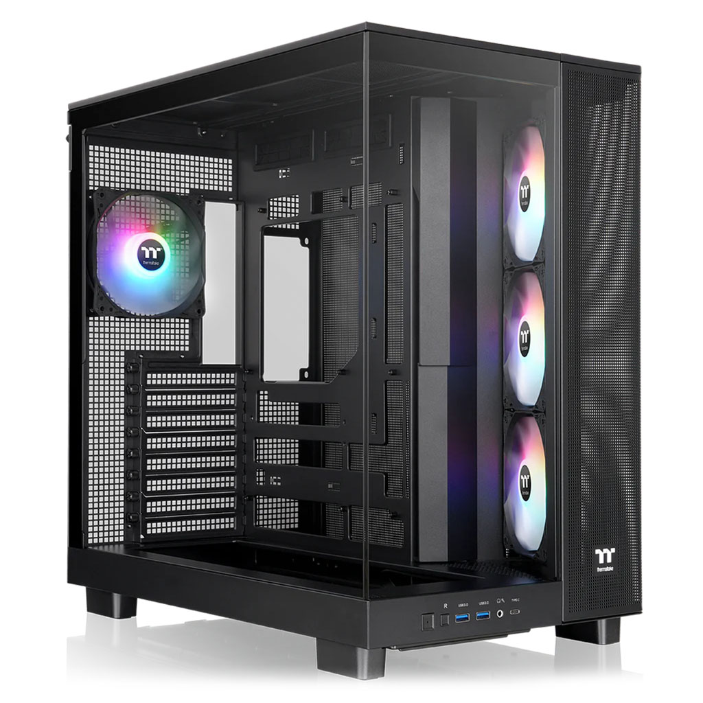 Thermaltake View 380 XL Tempered Glass ARGB Mid Tower Case - Black - CA-11E-00M1WN-00 | Mwave