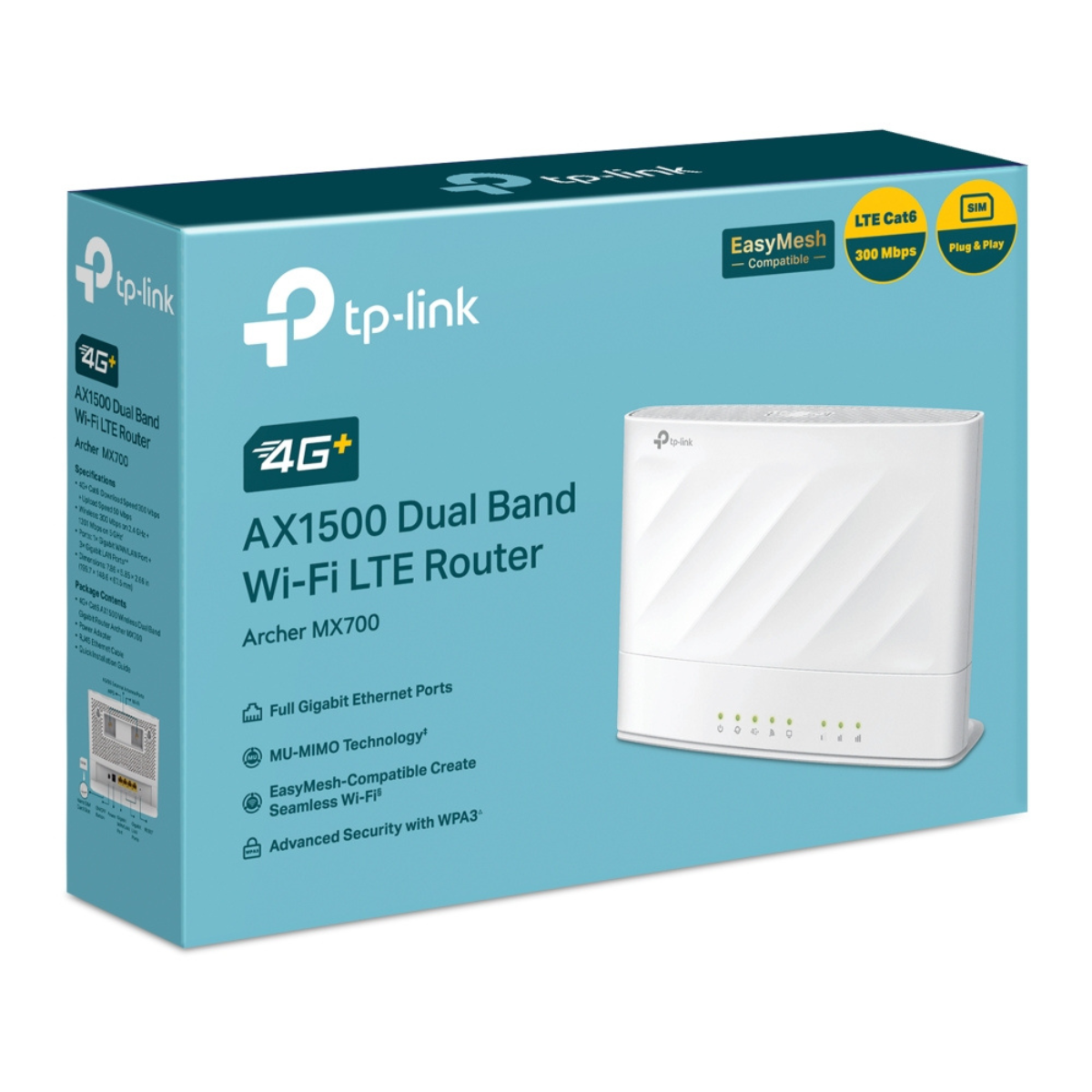 TP-Link Archer MX700 4G+ AX1500 Dual Band Wi-Fi LTE Router - Archer ...