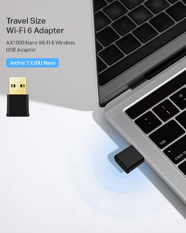 TP-Link Archer TX20U Nano AX1800 Nano Wi-Fi 6 Wireless USB Adapter ...
