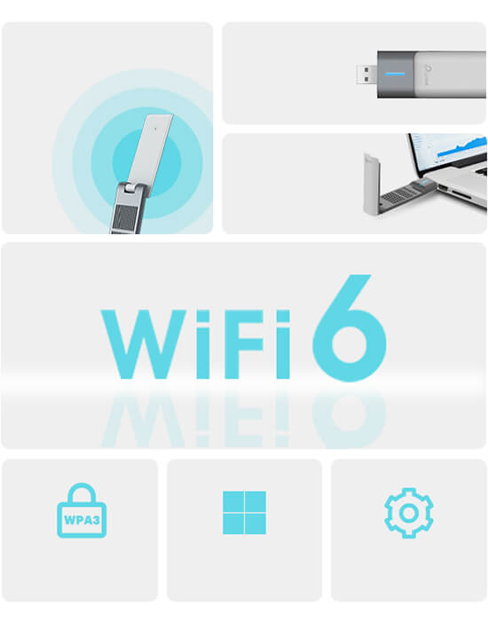 TP-Link Archer TX20UH AX1800 Wi-Fi 6 Dual-Band High Gain USB Adapter ...