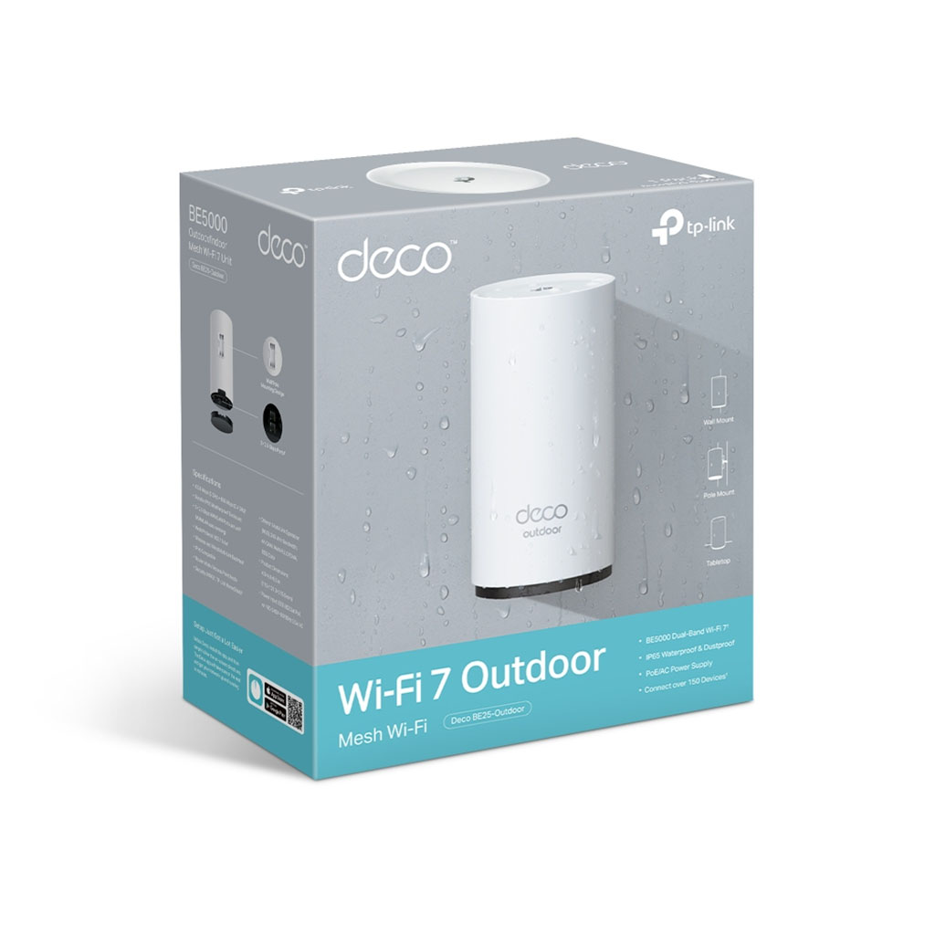 TP-Link BE5000 Outdoor / Indoor Mesh Wi-Fi 7 Router - BE25-Outdoor(1 ...