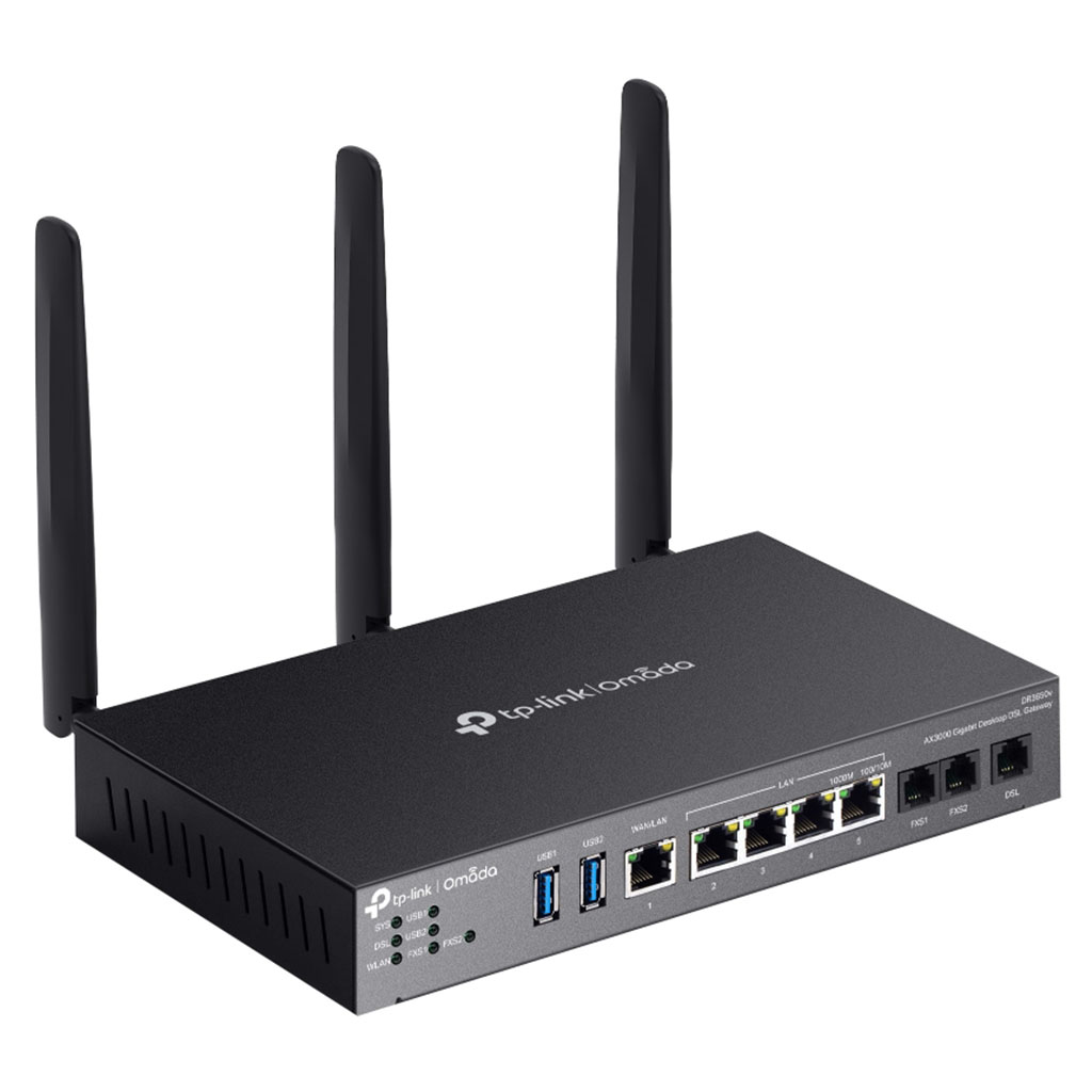 TP-Link DR3650v Omada AX3000 Wi-Fi 6 Gigabit Desktop DSL Gateway ...