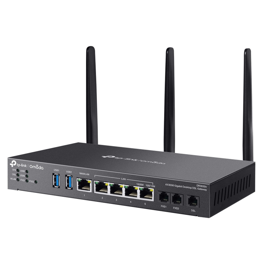 TP-Link DR3650v Omada AX3000 Wi-Fi 6 Gigabit Desktop DSL Gateway ...