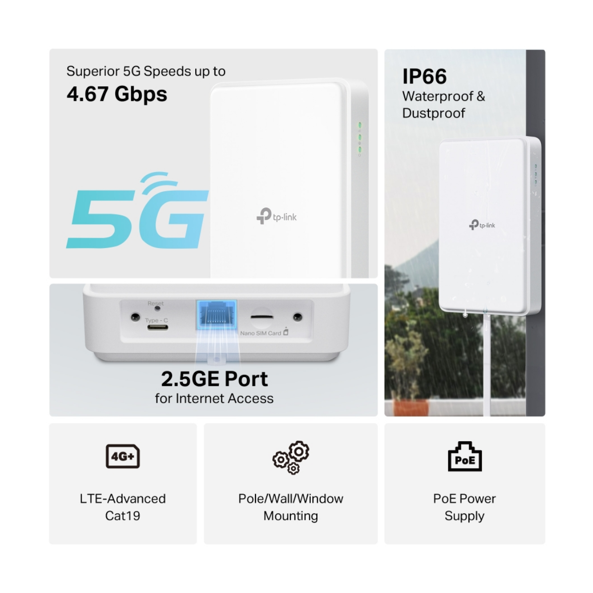 TP-Link NE200-Outdoor 5G Outdoor Router - NE200-Outdoor | Mwave