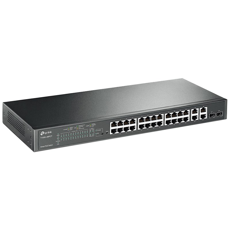 TP-Link TL-SL2428P 24-Port 10/100Mbps + 4-Port Gigabit Smart PoE+ ...