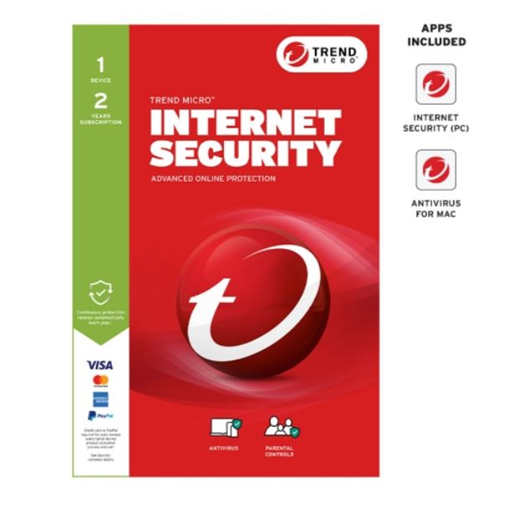Trend Micro Internet Security (1 Device) 2 Year Retail Mini Box Auto ...