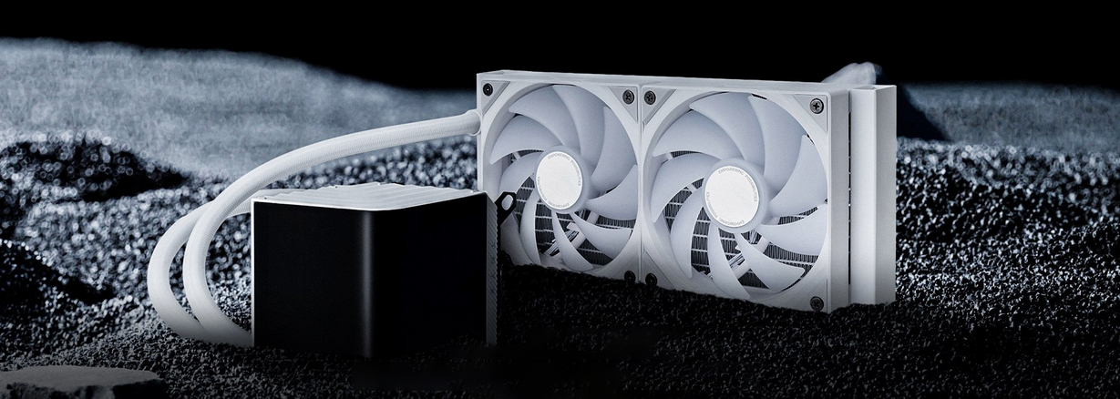 TRYX PANORAMA LCD Display 240mm ARGB AIO Liquid CPU Cooler - White - L ...