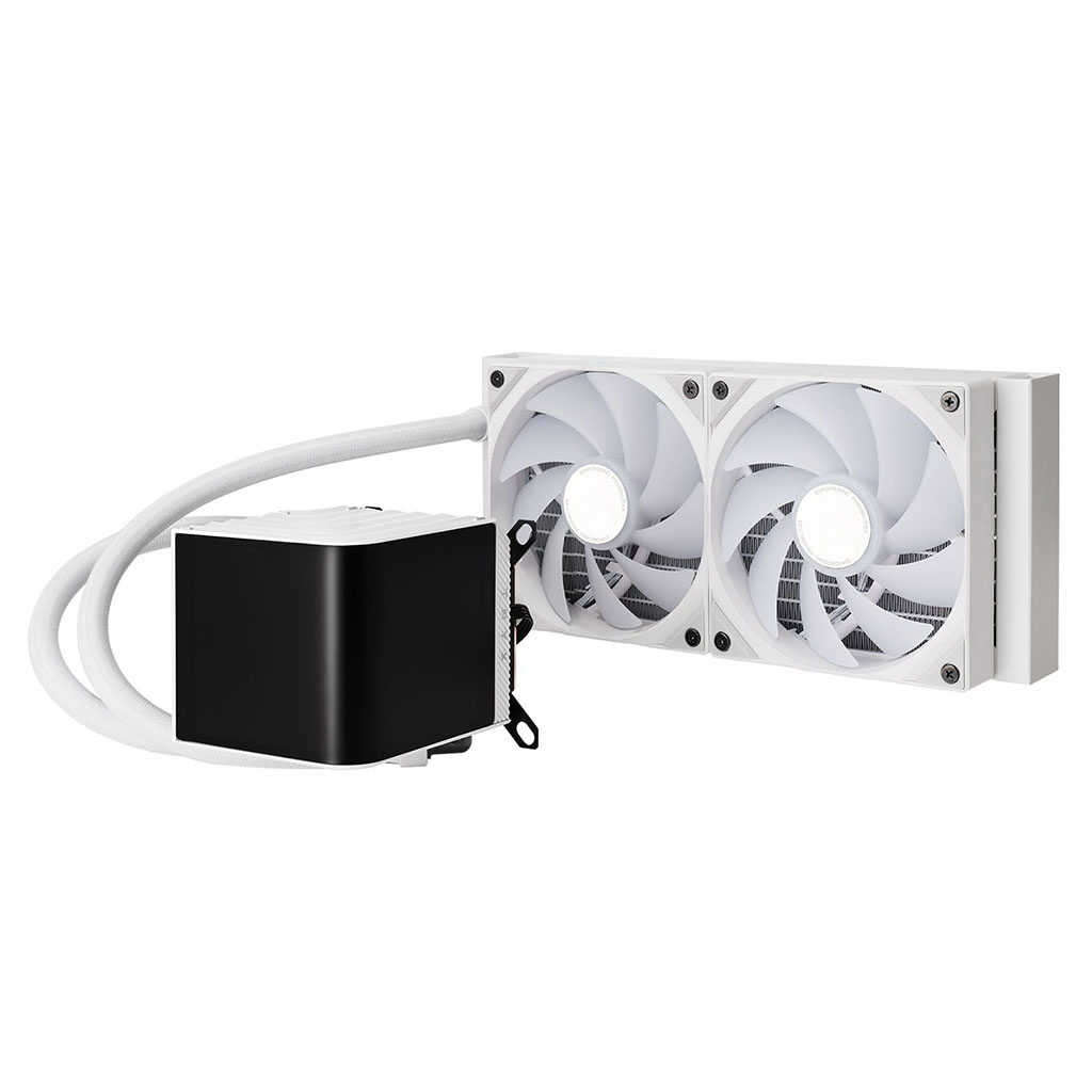 TRYX PANORAMA LCD Display 240mm ARGB AIO Liquid CPU Cooler - White - L ...
