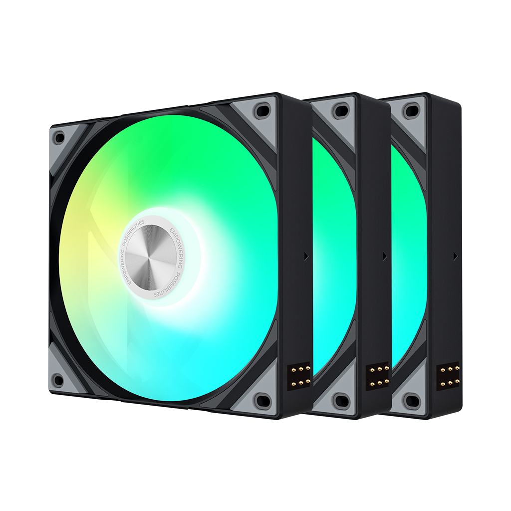 TRYX ROTA SL 120 120mm ARGB Fan - Black (3-Pack) - F-R120A-AM3M-G0K | Mwave