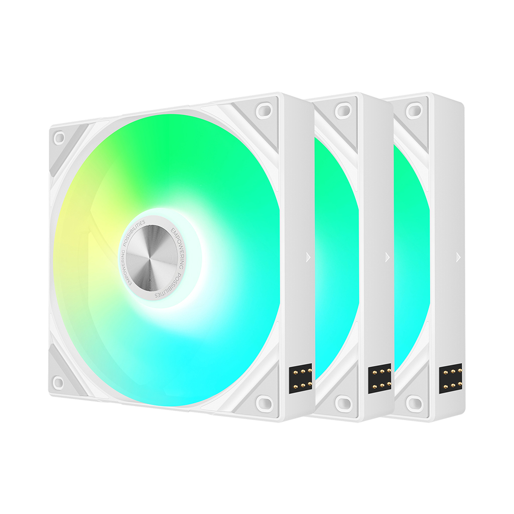 TRYX ROTA SL 120 120mm ARGB Fan - White (3-Pack) - F-R120A-AM3M-G0W | Mwave