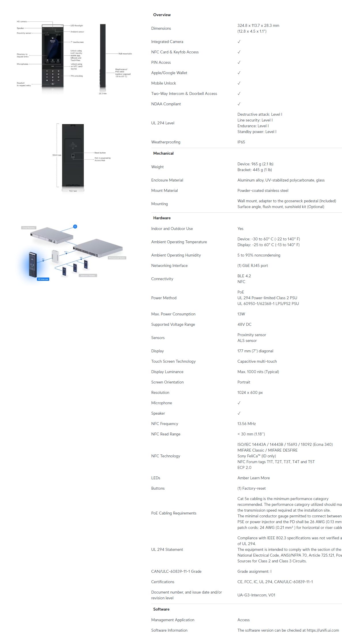 Ubiquiti G3 Intercom - UA-G3-Intercom | Mwave