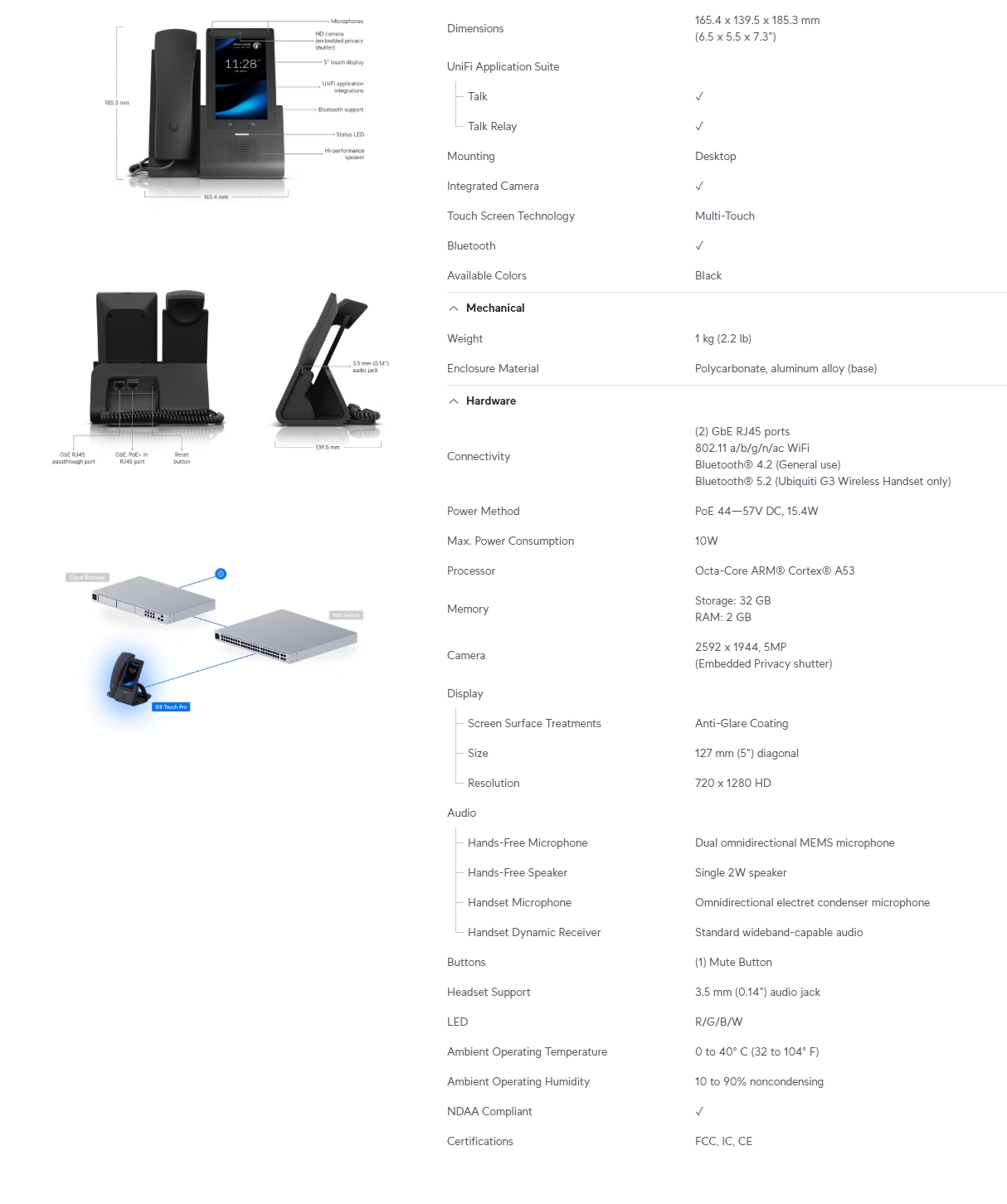 Ubiquiti G3 Touch Pro - UTP-G3-Touch-Pro | Mwave