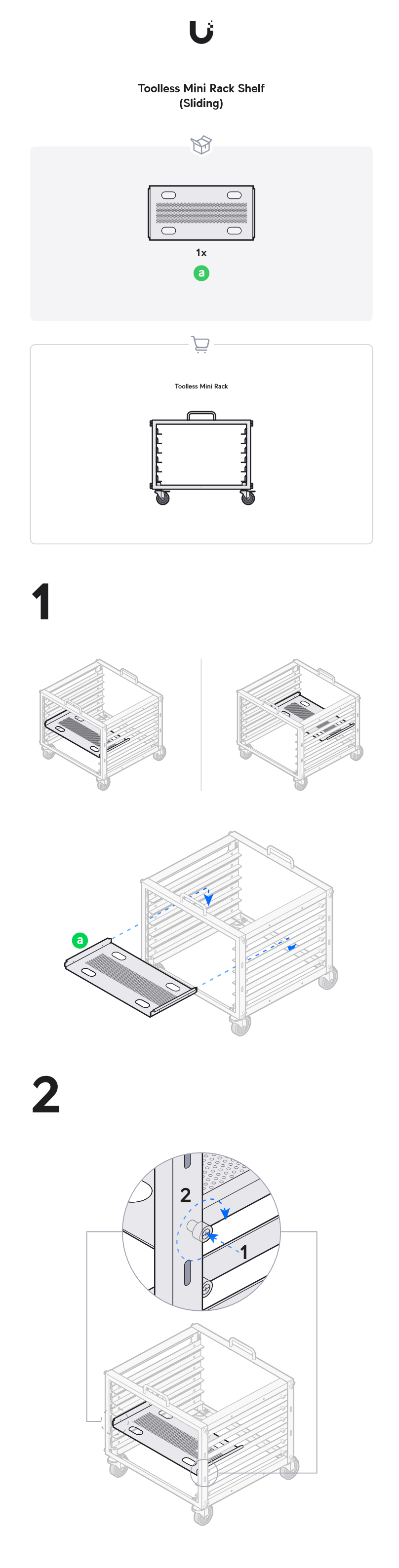 Ubiquiti Networks Toolless Mini Rack Shelf - UACC-Rack-Shelf-TL-SD | Mwave