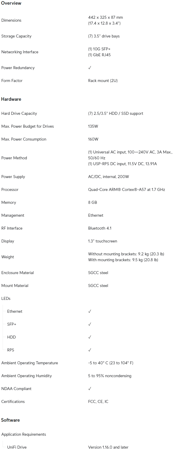 Ubiquiti Networks UNAS Pro 7-Bay & 10 Gbps 2U Rack-mount NAS - UNAS-PRO ...