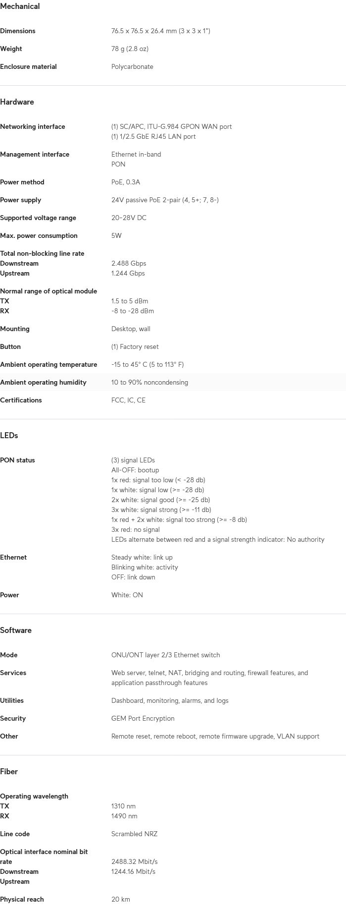 Ubiquiti WaveFiber ONU - Wave-Fiber-ONU | Mwave