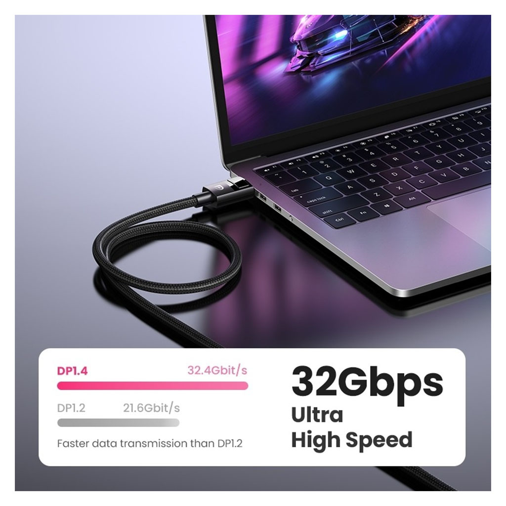 Ugreen 80393 3m DisplayPort 1.4 Plastic Case Braided Cable - 80393 | Mwave
