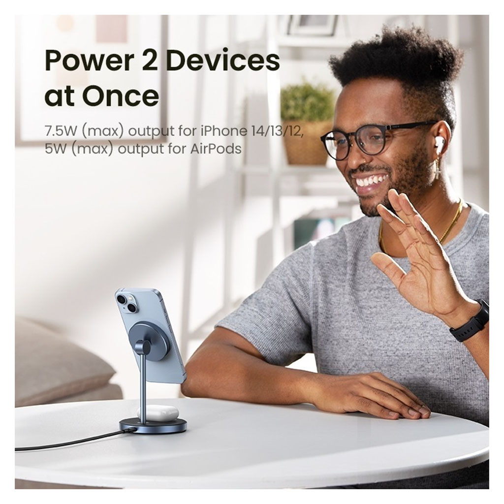 Ugreen 90668 2-in-1 Magnetic Wireless Charging Station - 90668 | Mwave