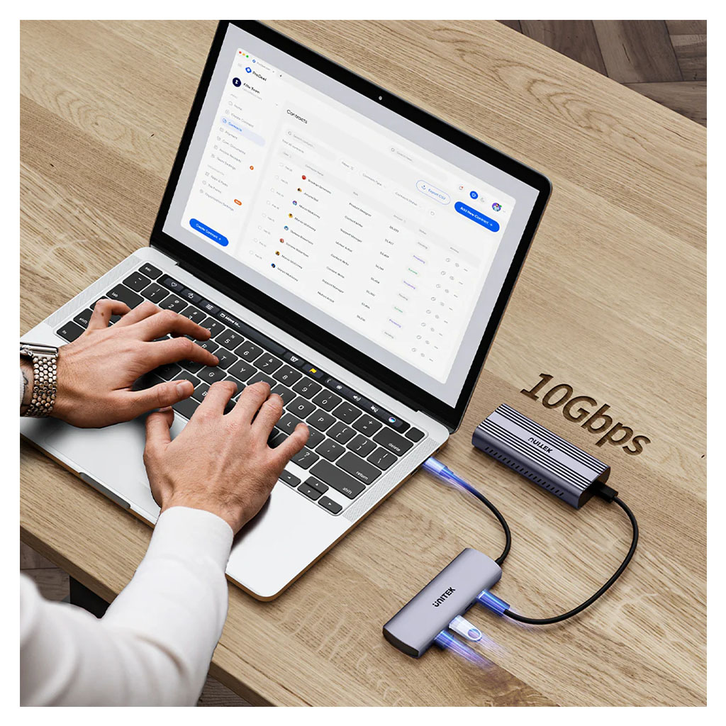 Unitek uHUB Q4 4-in-1 10Gbps USB-C Hub - H1112DGY01 | Mwave