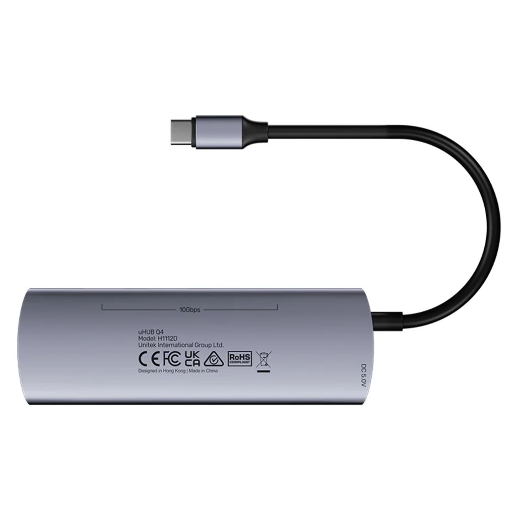 Unitek uHUB Q4 4-in-1 10Gbps USB-C Hub - H1112DGY01 | Mwave