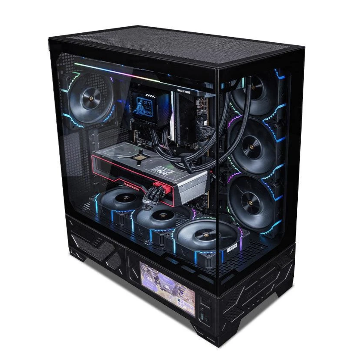 Valkyrie VK03 LCD Mid Tower Case - Black - Valkyrie VK03 Black LCD | Mwave