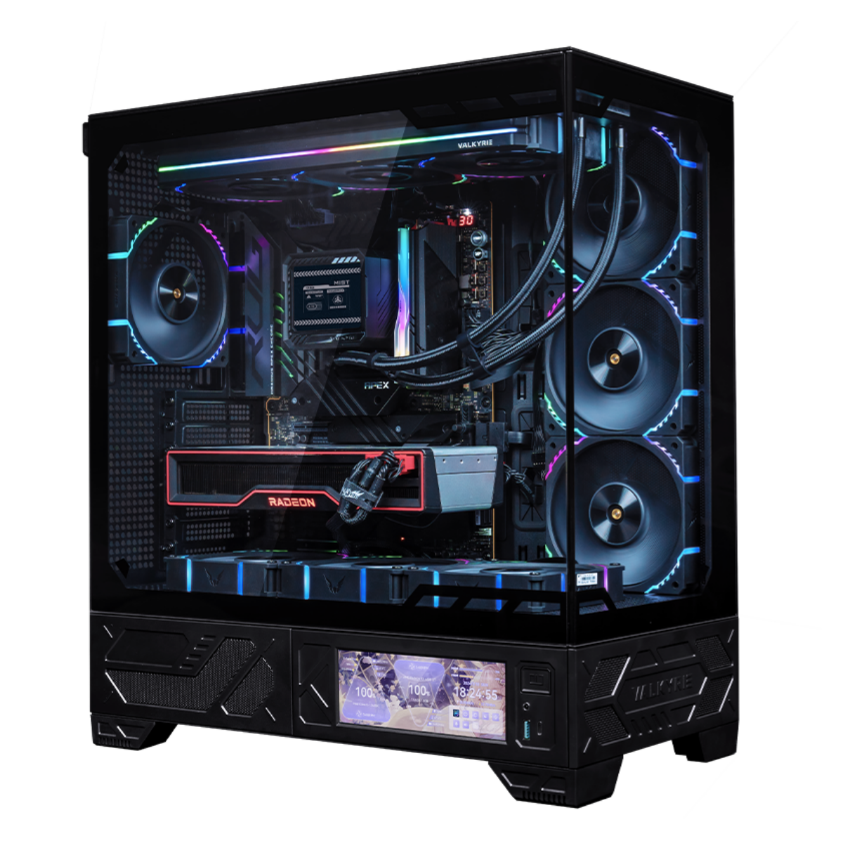 Valkyrie VK03 LCD Mid Tower Case - Black - Valkyrie VK03 Black LCD | Mwave