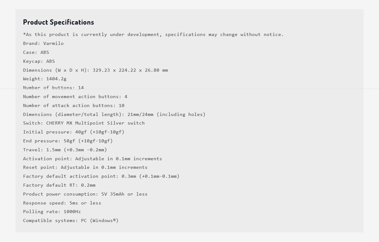 Varmilo FK2 Leverless Controller - Classic Black - KBVOARI14BK | Mwave