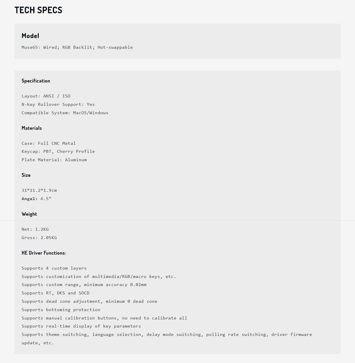 Varmilo MUSE65 Ariel HE Metal 8K Gaming Keyboard - Magnetic Jade Pro ...