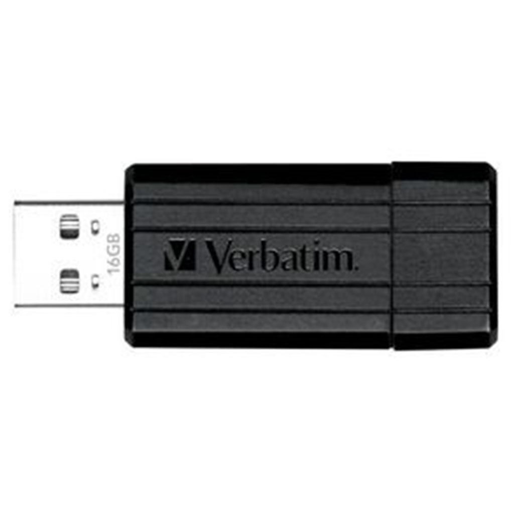 Verbatim Store n Go Pinstripe USB Flash Drive 16GB - Black - 49063 | Mwave