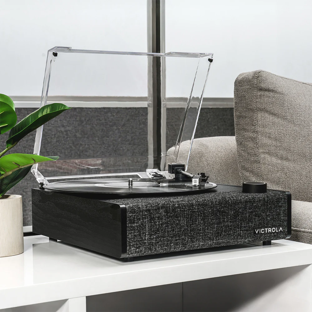 Victrola Eastwood II Turntable - Black + Bundled Crosley Record Storage ...
