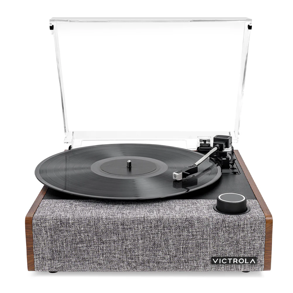 Victrola Eastwood II Turntable - Walnut + Bundled Crosley Record ...
