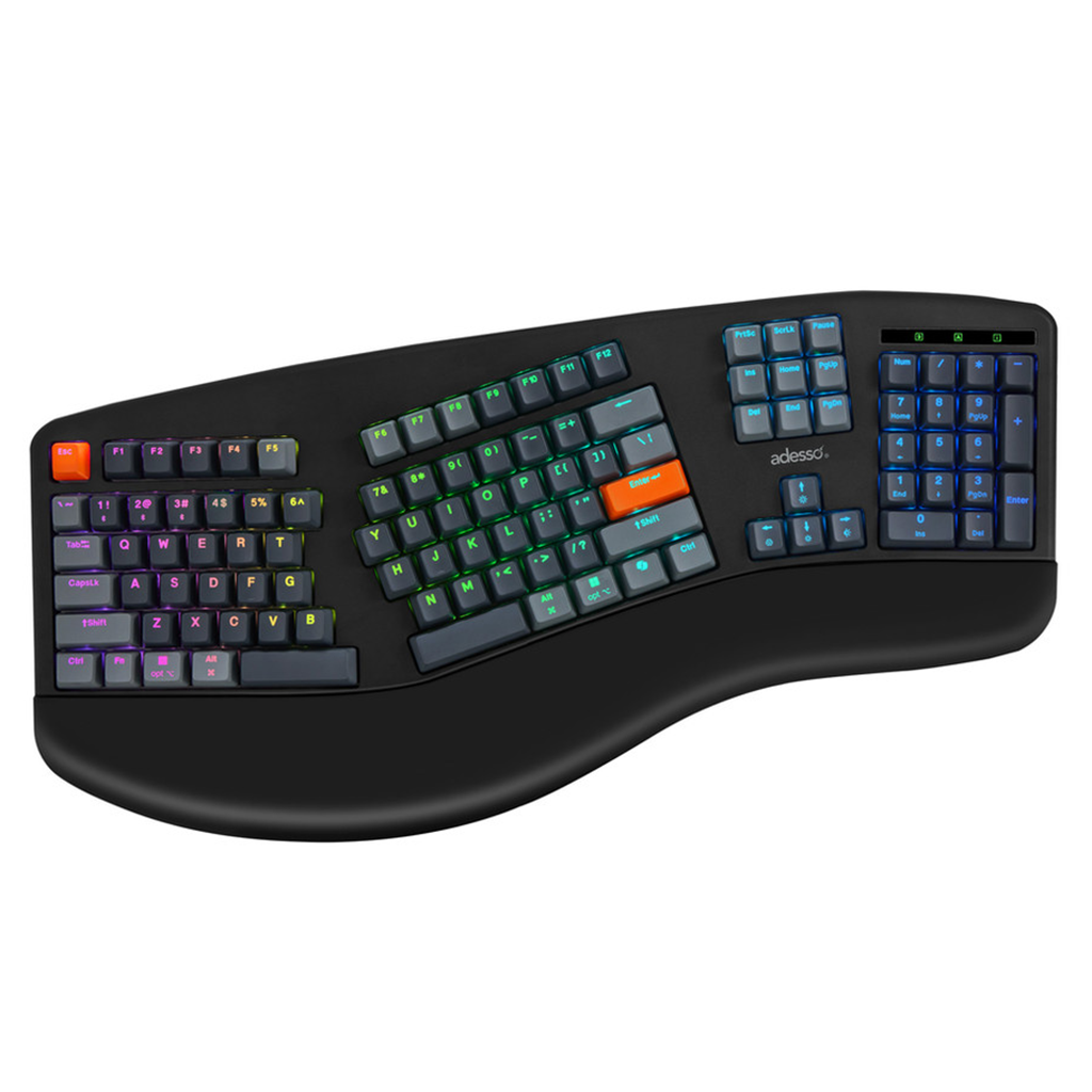 Adesso EasyTouch 1500 Wireless Ergonomic Mechanical Keyboard - MX ...