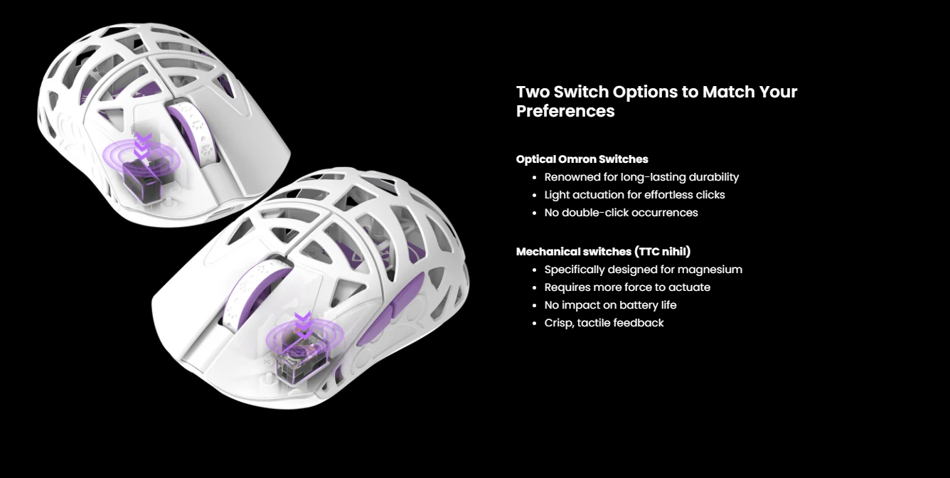 WLmouse Beast Miao 8K Magnesium Wireless Optical Gaming Mouse - Black ...