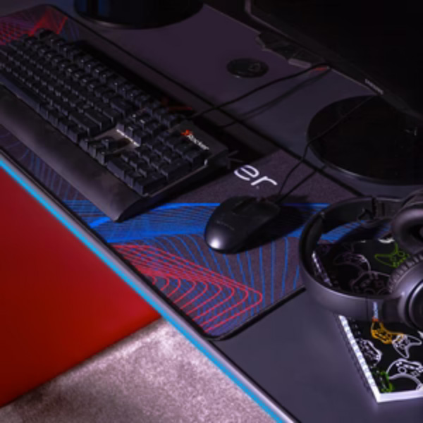 X Rocker Carbon-Tek Desk w/ Neo Fibre LED Lighting and Wireless ...