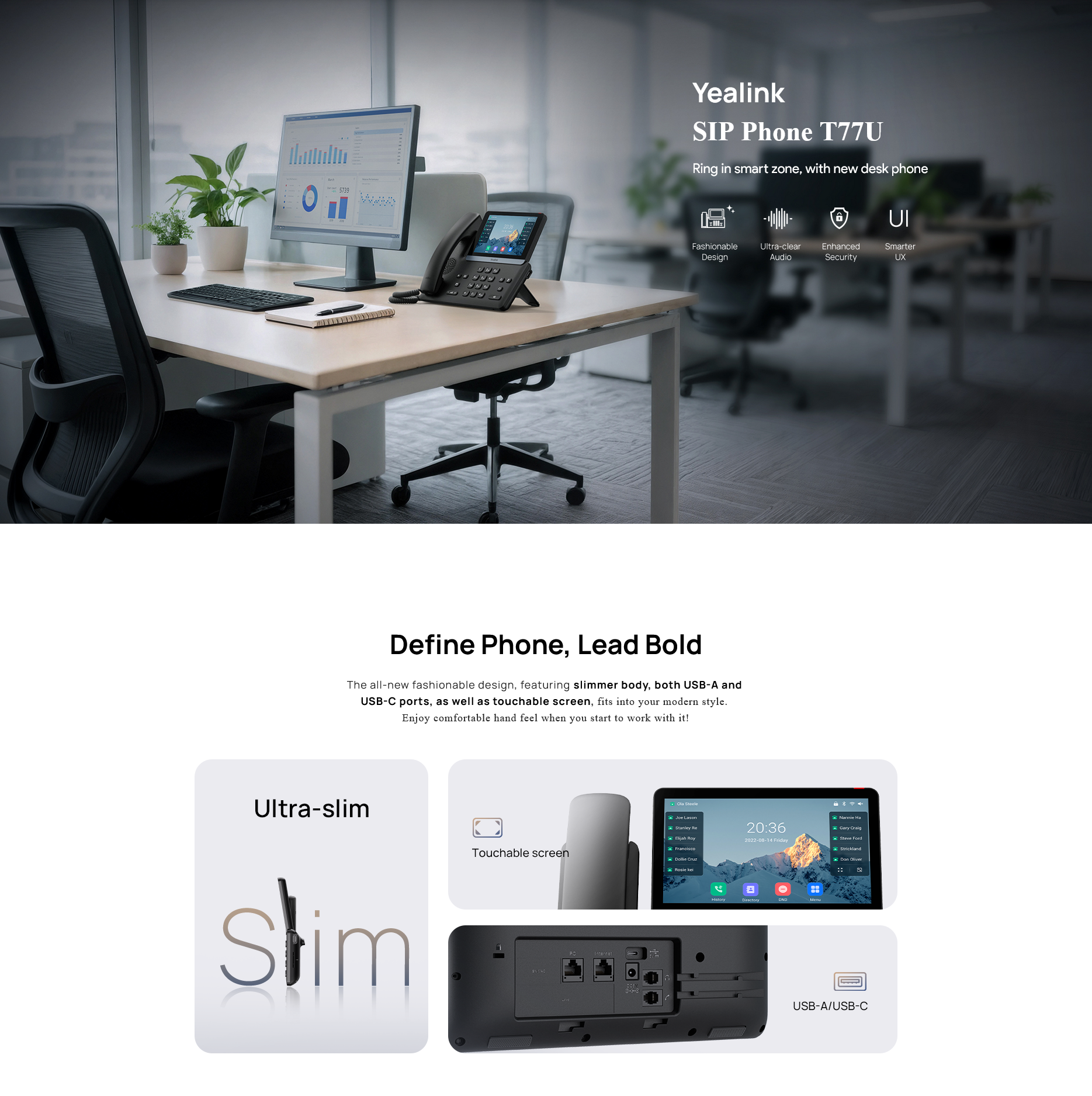 Yealink SIP-T77U 16 Line IP HD Business Phone - SIP-T77U | Mwave