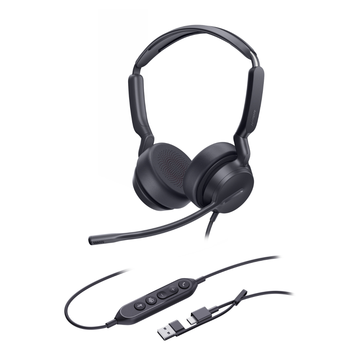 Yealink (UH46 Dual Teams) Microsoft Teams Certified USB Wired Headset ...