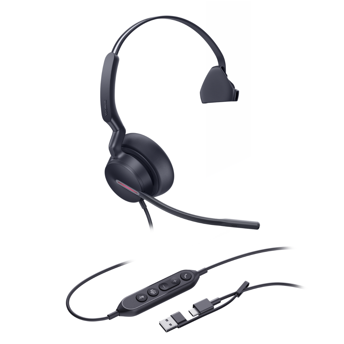 Yealink (UH46 Mono Teams) Microsoft Teams Certified USB Wired Headset ...