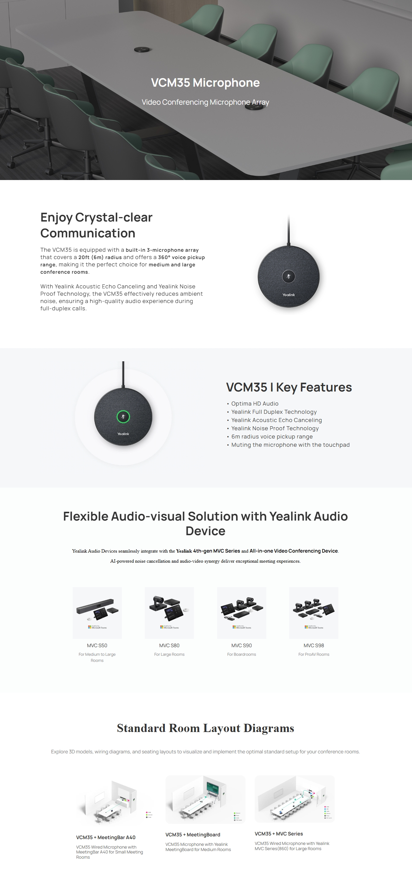 Yealink VCM35 Wired Microphone Array - VCM35 | Mwave
