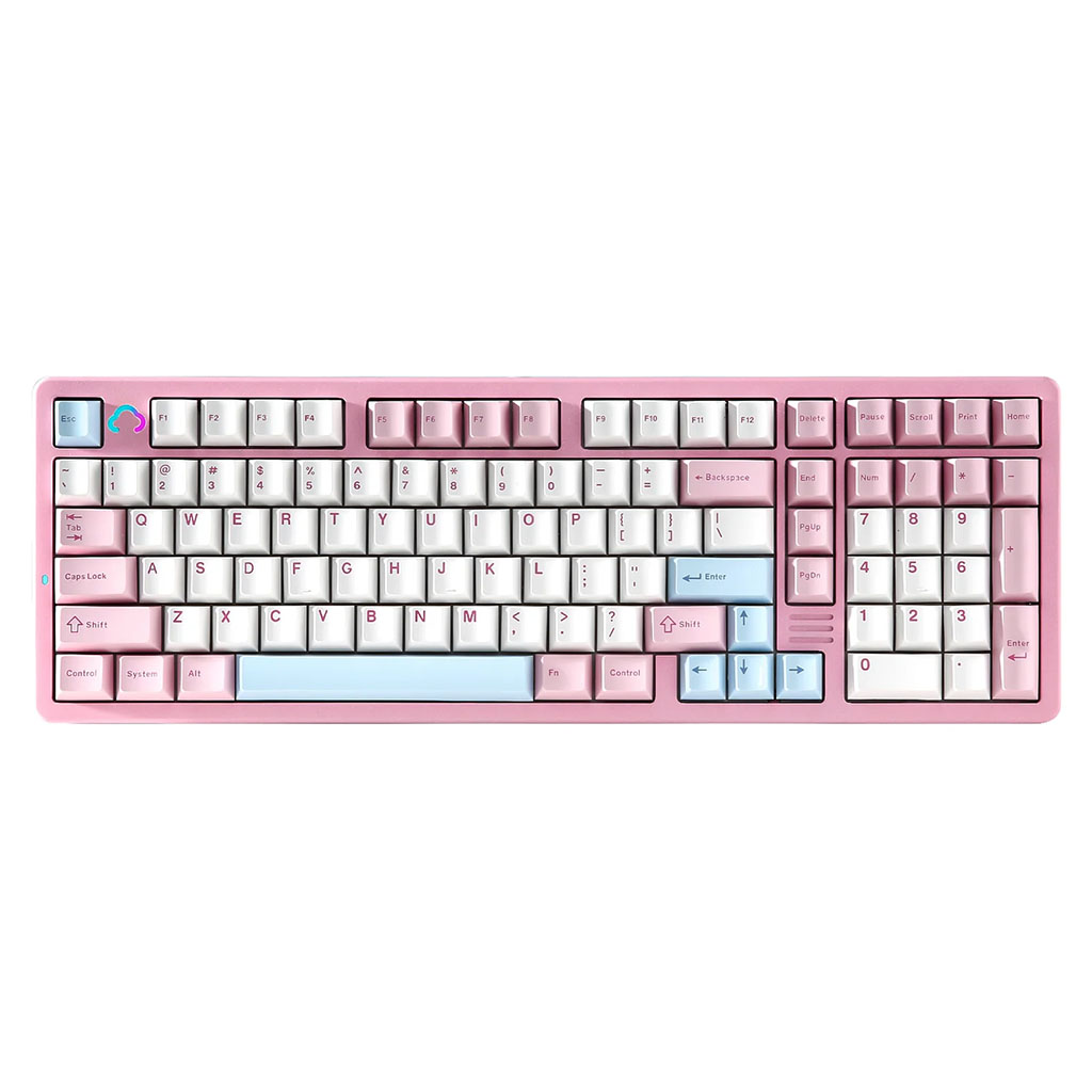 Yunzii AL98 QMK/VIA Hot-Swappable Aluminium Pink Mechanical Gaming ...