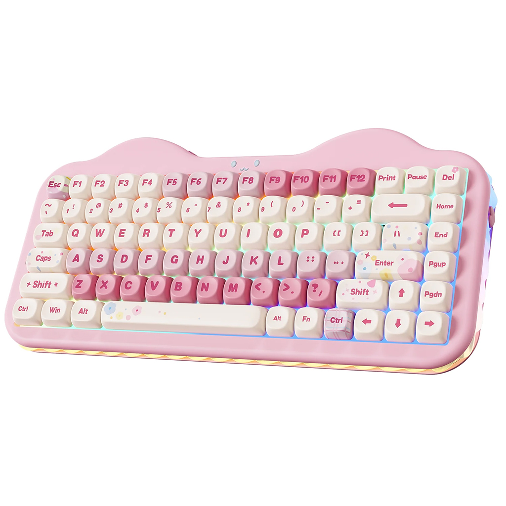 YUNZII C75 Cake Meow Hot-Swap Wireless Mechanical Keyboard - Pink ...