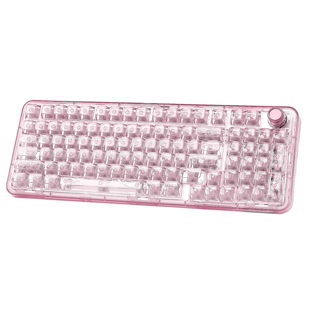 YUNZII X98 Transparent QMK/VIA Mechanical Keyboard - Snow Linear Switch ...