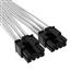 Corsair 600W PCIe 5.0 12VHPWR Type-4 PSU Power Premium Sleeved Cable - White - CP-8920332 | Mwave