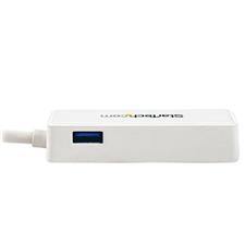 StarTech Gigabit USB 3.0 NIC w/ USB Port - White - USB31000SPTW | Mwave
