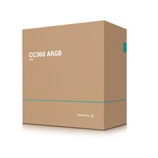 DeepCool CC360 Tempered Glass ARGB Micro-ATX Case - Black - R-CC360 ...