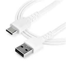 StarTech 2m USB A to USB C Charging Cable - Durable Aramid 3A White ...