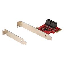 StarTech 4 Port PCIe SATA Expansion Card - 4P6G-PCIE-SATA-CARD | Mwave